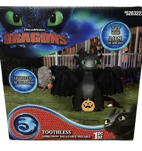 HOW TO TRAIN Your Dragon Toothless 7 Foot WIDE Halloween Inflatable NEW ...