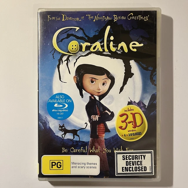 Coraline Dvd 2009 Region 4 3d 2d Version 4 Glasses Dakota Fanning Animation Eur 1468 Picclick It 