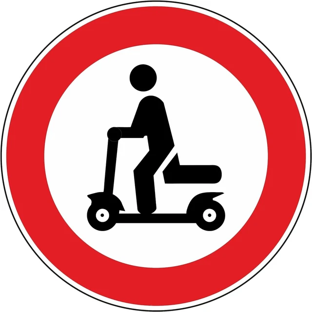 CARTELLO SEGNALETICO ROTONDO - Ingresso Vietato ai Monopattini EUR 1,00 ...