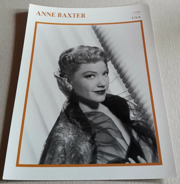 SCHAUSPIELERIN ANNE BAXTER | Portrait | Star-Foto / Sammelbild-Karte ...