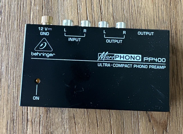 BEHRINGER ULTRA-COMPACT PHONO PreAMP Micro Phono PP400 12V EUR 13,81 ...