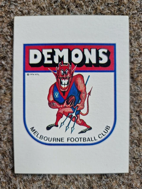 SCANLENS VFL 1981 Footy Card Melbourne Demons Checklist Logo Pen ...