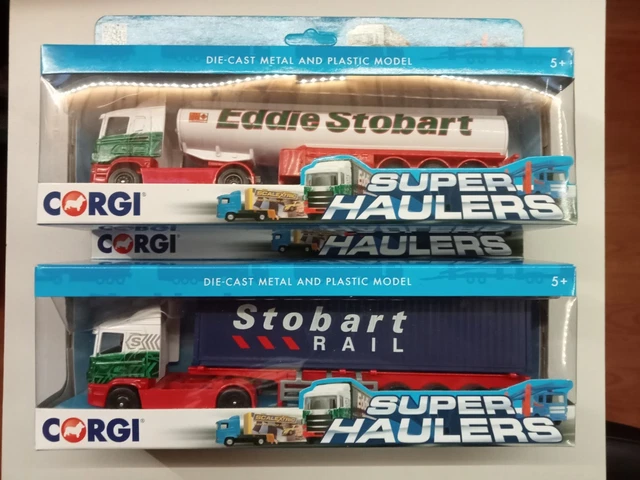 CORGI SUPERHAULERS 1:64 Scale Eddie Stobart Tanker & Rail Load,Used ...