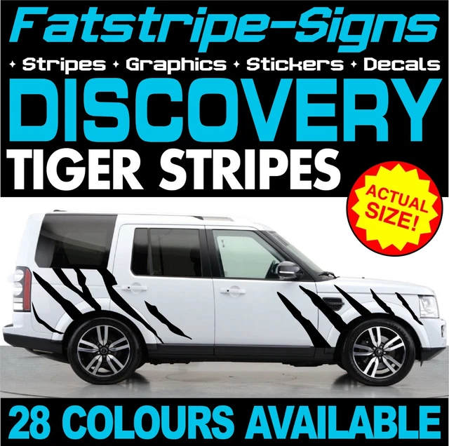 TO FIT LAND ROVER DISCOVERY TIGER STRIPES GRAPHICS DECALS STICKERS 4x4 ...