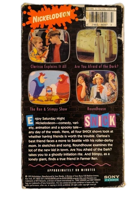 NICKELODEON SNICK - Volume 1 - Nick Snicks Friendship (VHS, 1993) Pete ...