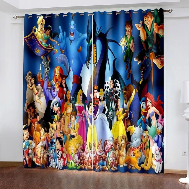 SIZE CUSTOM CURTAIN Disney Princess.14 Personalised Bedroom Decor Girls ...