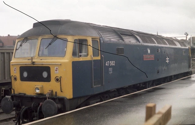 35MM RAILWAY Negative British Rail Class 47562 Loco Unit Neg No 199 £2. ...