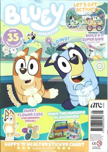 BLUEY MAGAZINE ISSUE May 2023 Lets Get Active with 35 fun Stickers EUR ...