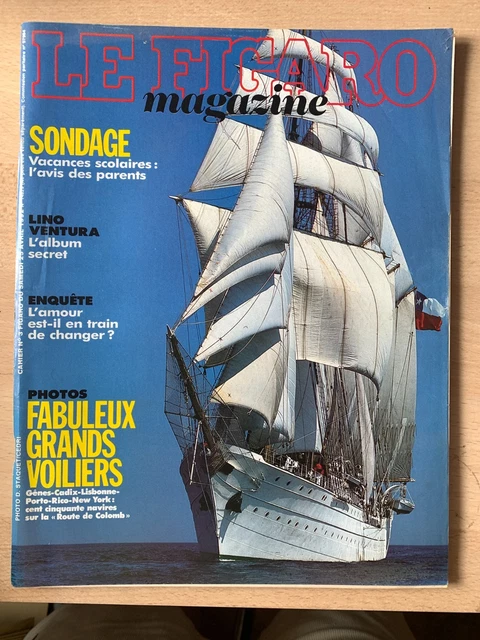 LE FIGARO MAGAZINE 21/04/1992; Grands voiliers/ Lino Ventura/ Iran ...
