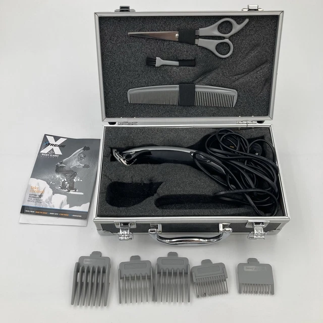 NICKY CLARKE XTREME Hair Clipper Set with Case Combs Scissors Comb ...