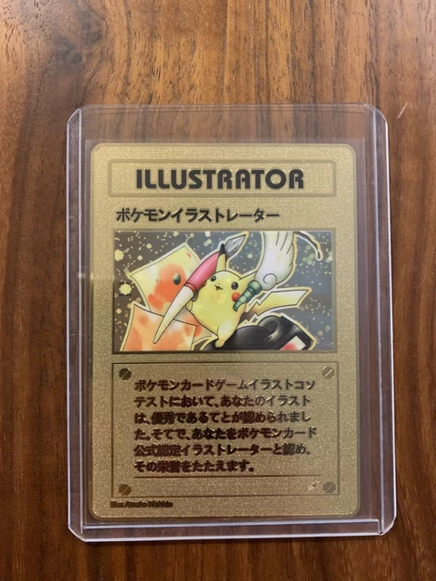 PIKACHU ILLUSTRATOR CARD -Pokemon Card -Very Rare - Gold Custom - UK ...