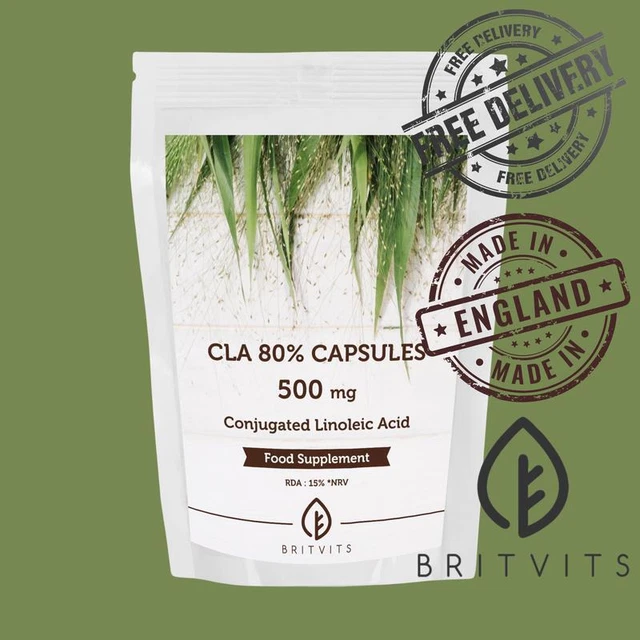 CONJUGATED LINOLEIC ACID 500mg CLA 30 Soft Capsules BRITISH VITAMINS £1 ...