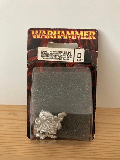 WARHAMMER CITADEL GW Dwarves Dwarf Lord with Pistol and Axe BNIB Metal ...