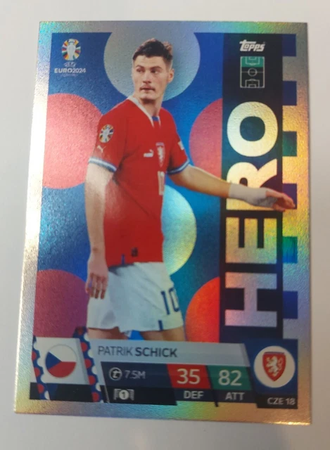 TOPPS MATCH ATTAX UEFA Euro 2024 Patrik Schick Czech Hero # CZE 18 £0. ...