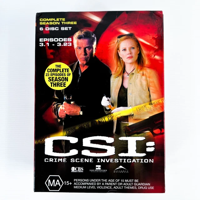 CSI SEASON 3 Crime Scene Investigation Boxset Dvd Region 4 6-disc Set £ ...