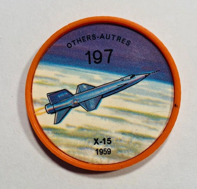 VINTAGE JELLO HOSTESS Airplane Wheel Coin #197 X-15 1959 #1 $5.00 ...