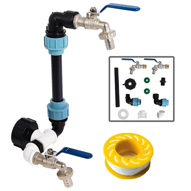 FLEXIBLE IBC GOOSENECK Brass Tap Bendable Outlet Valve for Easy Water ...