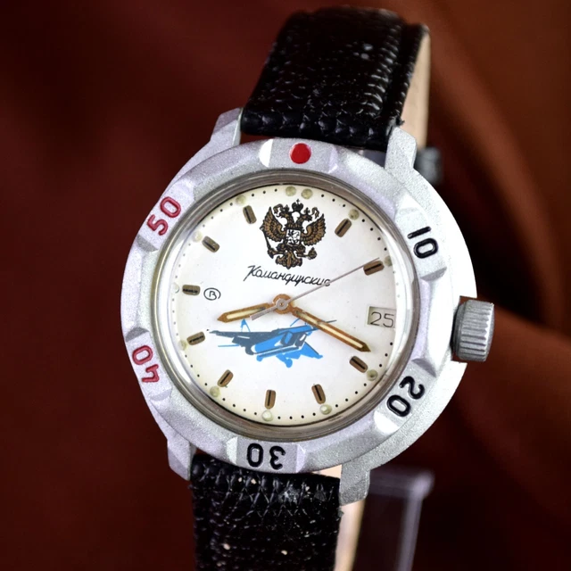 SOVIET WATCH VOSTOK AMPHIBIAN KOMANDIRSKIE Military USSR Vintage ...