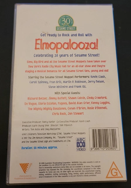 SESAME STREET ELMOPALOOZA! -1998- ABC KIDS VHS £6.19 - PicClick UK