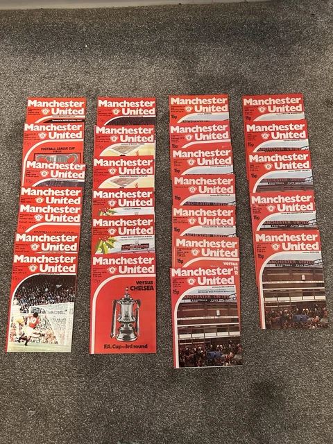 25 MANCHESTER UNITED Programmes 1978-1979 Season £25.00 - PicClick UK