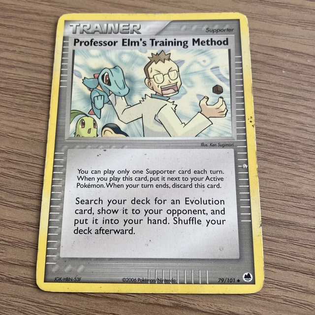 2006 POKÉMON CARD EX series 15 Dragon Frontiers DF Trainer Prof Elm ...