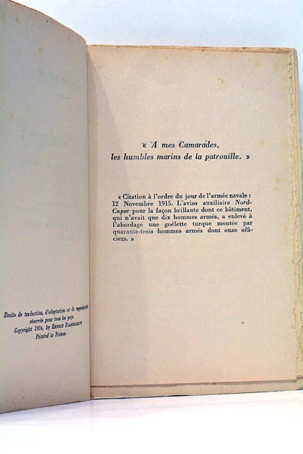 BERNARD FRANK A l'abordage ! Carnet enseigne vaisseau Paris 1924 EUR 40 ...