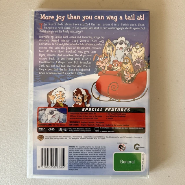NINE DOG CHRISTMAS (DVD, 2001) Region 4 Brand New & Sealed Animation ...