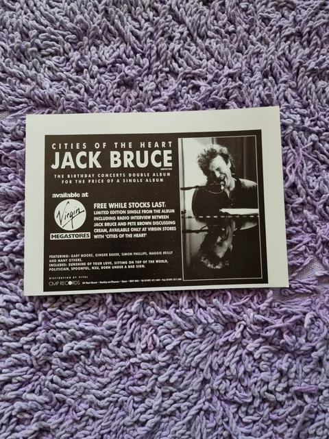 TNEWM3 ADVERT 5X8 Jack Bruce: 'Cities Of The Heart' Birthday Concert ...