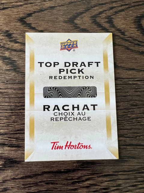 TIM HORTONS UD 2023-24 Redemption Card Connor Bedard Top Draft Pick 1: ...