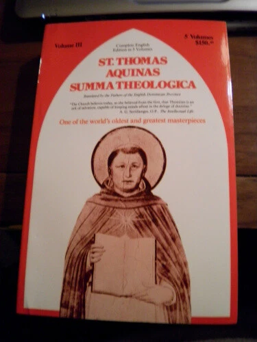 THE SUMMA THEOLOGICA of St. Thomas Aquinas Vol. III by St Thomas Aquinas $86.17 - PicClick AU