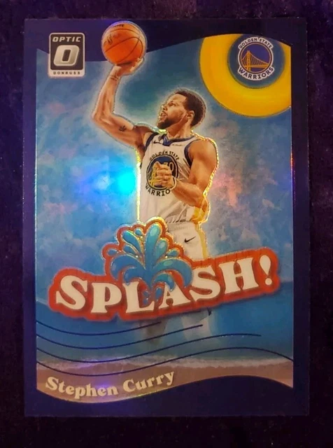 2023-24 DONRUSS OPTIC Stephen Curry Splash! Ologramma viola #8 Golden ...