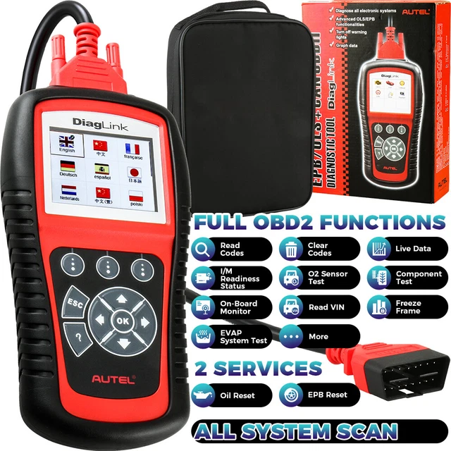 AUTEL DIAGLINK OUTIL Diagnostic Scanner OBD2 Lecteur Code Tout système ...