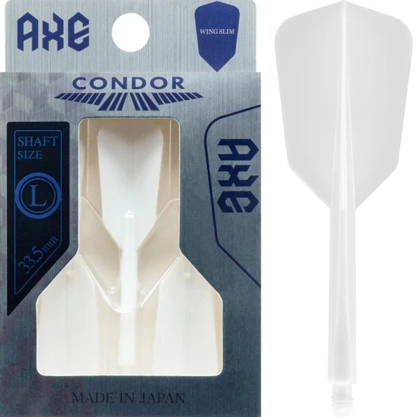 CONDOR AXE DART Shaft/Flight Combo Long Shaft Slim Wing White $22.95 ...
