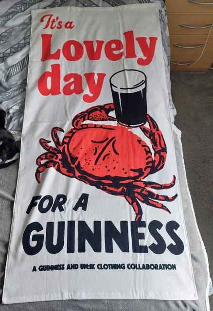 NEW GUINNESS X UN:IK 'Crab' Beach Towel £22.52 - PicClick UK