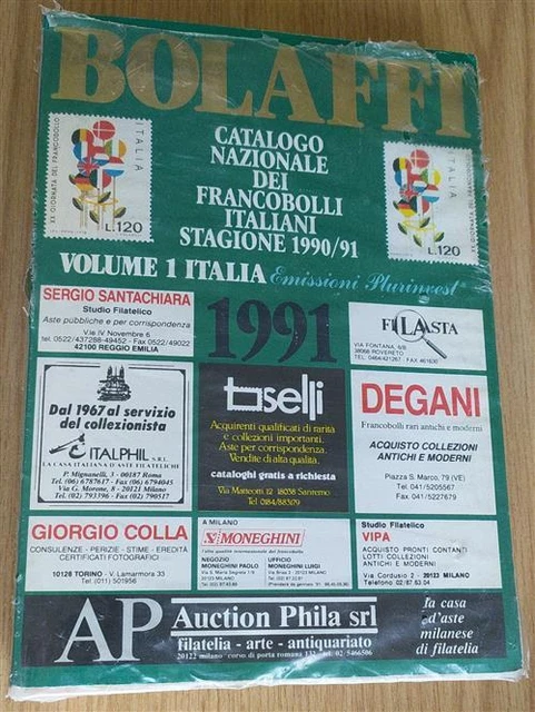 CATALOGO NAZIONALE BOLAFFI Francobolli 1991. Italia, San Marino E ...