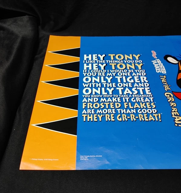 KELLOGGS FROSTED FLAKES Cereal Tony The Tiger Box Concept Cover Art ...