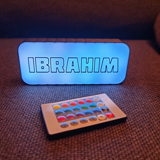 PERSONALISED NAME NIGHT Light LED light box Mancave KIDS Bedroom Gift ...