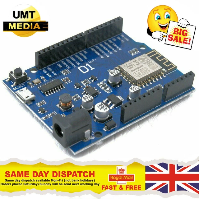 WEMOS D1 WIFI ESP8266 UNO ESP-12E IOT Development Board Arduino IDE ...