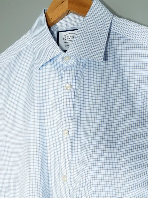 CAMICIA DA UOMO nuova come nuova con etichette charles tyrwhitt bianca ...