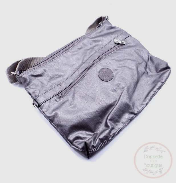 KIPLING CROSSBODY Pewter Gray Everyday Purse, Casual Shoulder Bag NWD £ ...