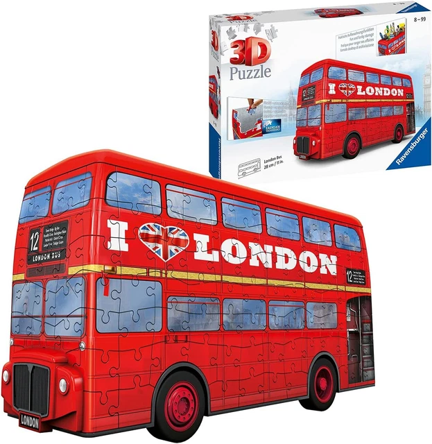 RAVENSBURGER RED LONDON Bus 3D Jigsaw Puzzle for Kids Age 8 Years Up ...