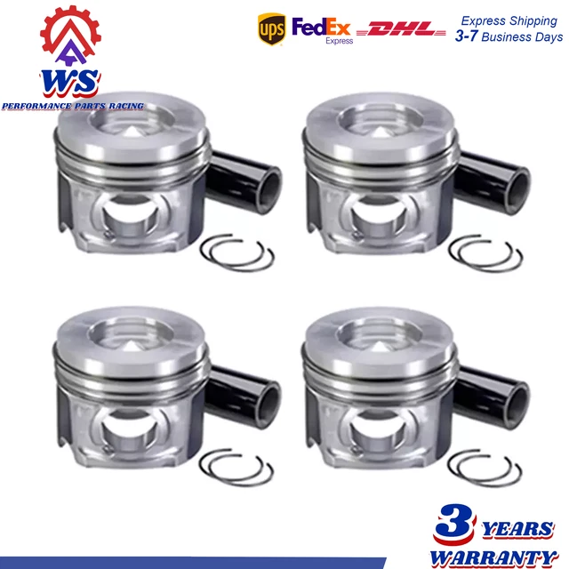 4PC ENGINE PISTON Kit For Land Rover Jaguar AJ20D4 204DTD 2.0T L4 ...