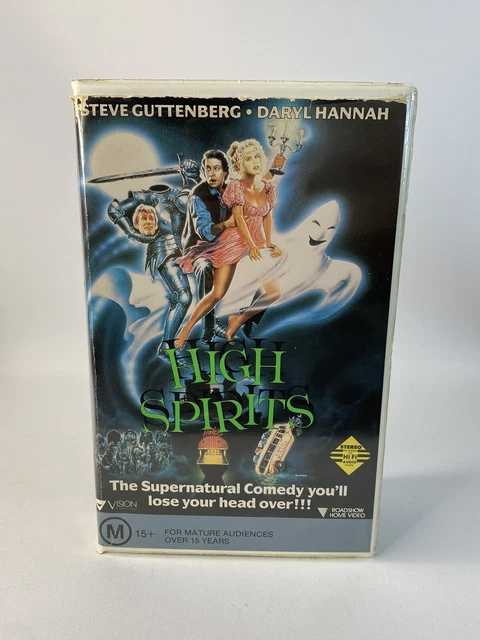 VHS VIDEO TAPE HIGH SPIRITS Ex-Rental Big Clamshell Roadshow Guttenberg $25.00 - PicClick AU
