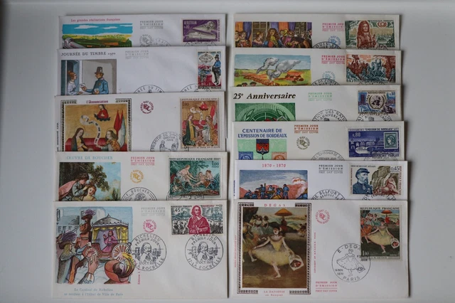 FRANCE 1970 - Lot de 20 enveloppes 1er Jour - Bonne côte EUR 5,50 - PicClick FR
