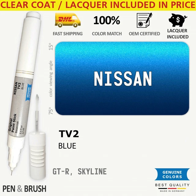 TV2 TOUCH UP Paint for Nissan Blue GT R SKYLINE BLUE Pen Stick Scratch ...