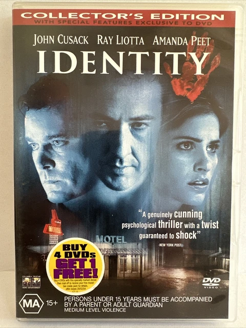 IDENTITY COLLECTOR'S EDITION Cusack Liotta Peet Movie DVD Region 4 PAL ...