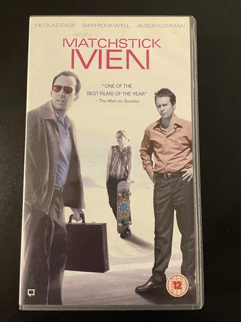 MATCHSTICK MEN (VHS) 2003 Nicolas Cage, Sam Rockwell Black Comedy Film ...