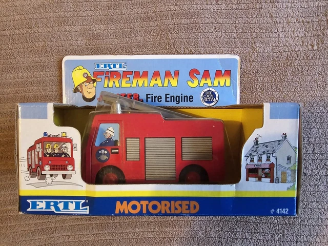 VINTAGE ERTL FIREMAN Sam Jupiter Fire Engine #4142 Motorised BOXED ...
