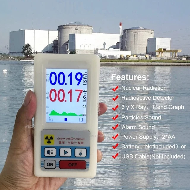 NUCLEAR RADIATION GEIGER Counter Radioactive Detector Dosimeter Meter ...