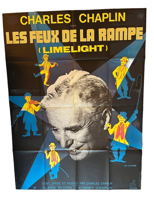 AFFICHE ORIGINALE LES feux de la rampe Charlie Chaplin 120x160cm EUR 20 ...